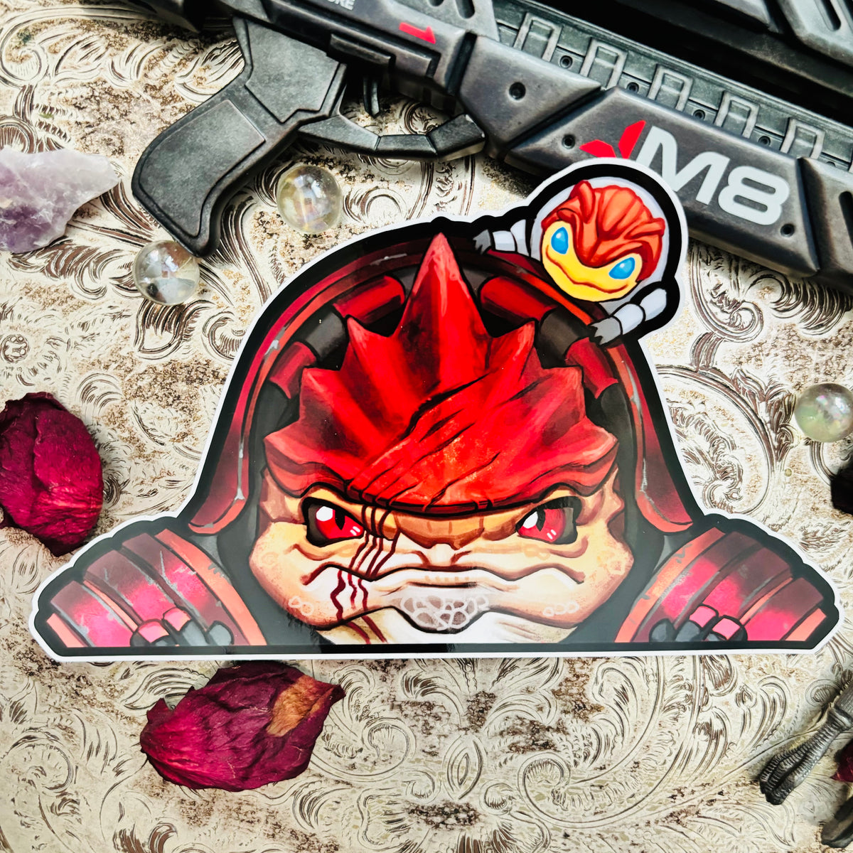 Mass Effect Wrex and Grunt Krogan 7" Vinyl Peeper Sticker – Crystal Fae