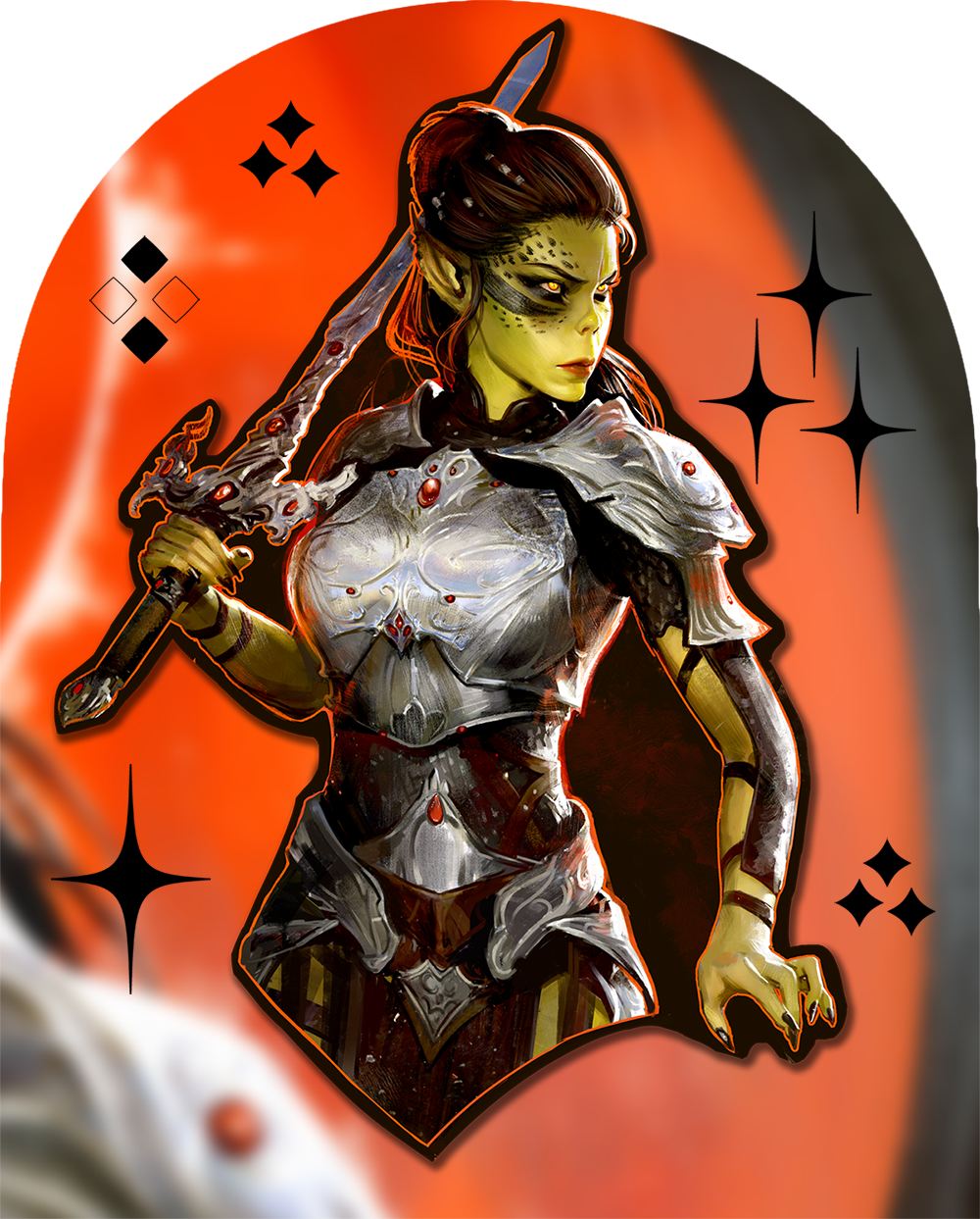 Baldur's Gate Lae'zel Premium 5" Sticker – Crystal Fae