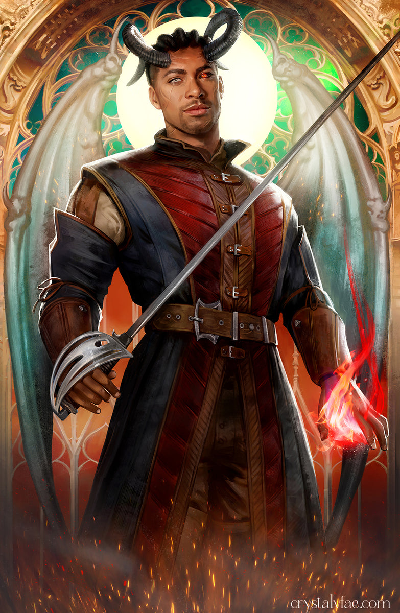 Baldur's Gate 3 Wyll Ravengard 11x17 Standard Print, 18x27 Inch Fine A ...