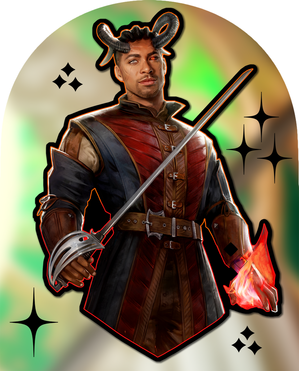 Baldur's Gate Wyll Ravengard Premium 5" Sticker – Crystal Fae